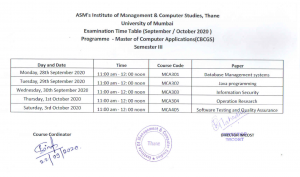 Download Time Table